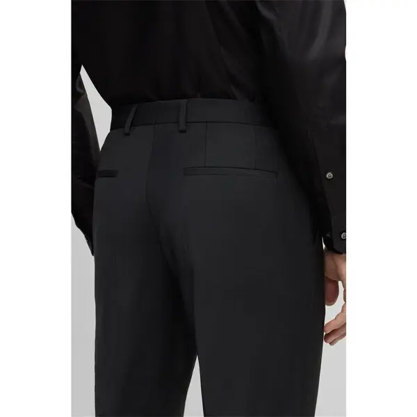 Hugo Boss Buttonzip Waist Tailored Suit Trousers