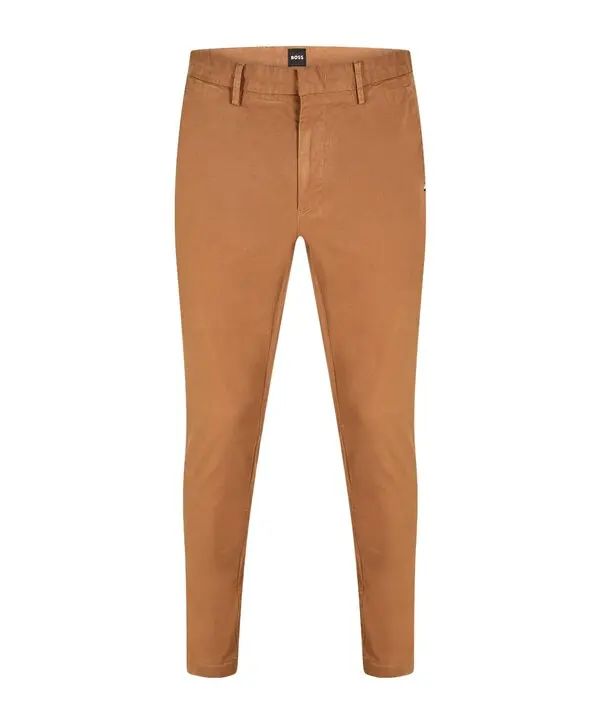 Hugo Boss Buttonzip Waist Twill Chino Trousers