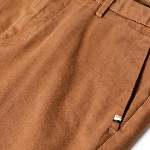 Hugo Boss Buttonzip Waist Twill Chino Trousers