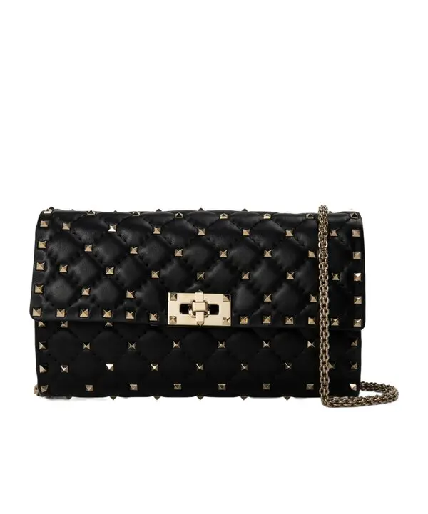 Valentino Garavani Quilted Leather Shoulder Bag With Rockstud Embellishment