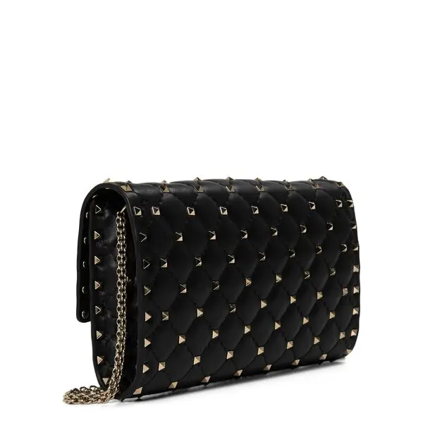 Valentino Garavani Quilted Leather Shoulder Bag With Rockstud Embellishment