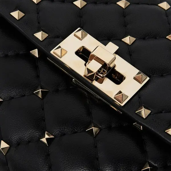Valentino Garavani Quilted Leather Shoulder Bag With Rockstud Embellishment