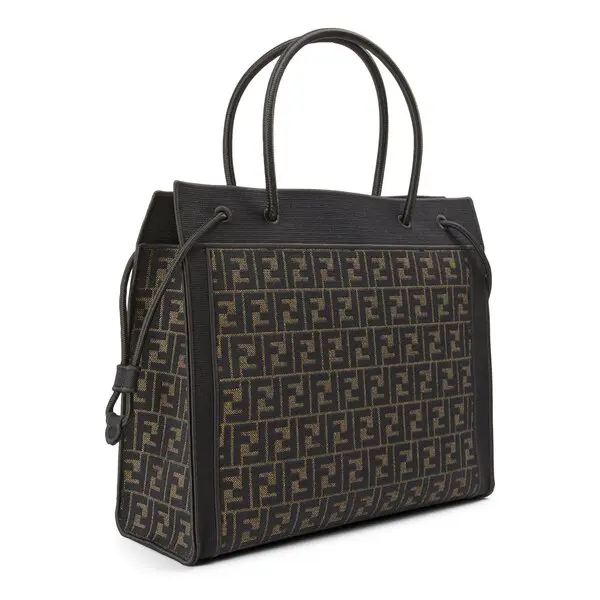 Fendi Jacquard Canvas Shopper Tote