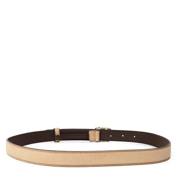 Gucci Suede Leather Belt With Goldtoned Interlocking Gg Buckle