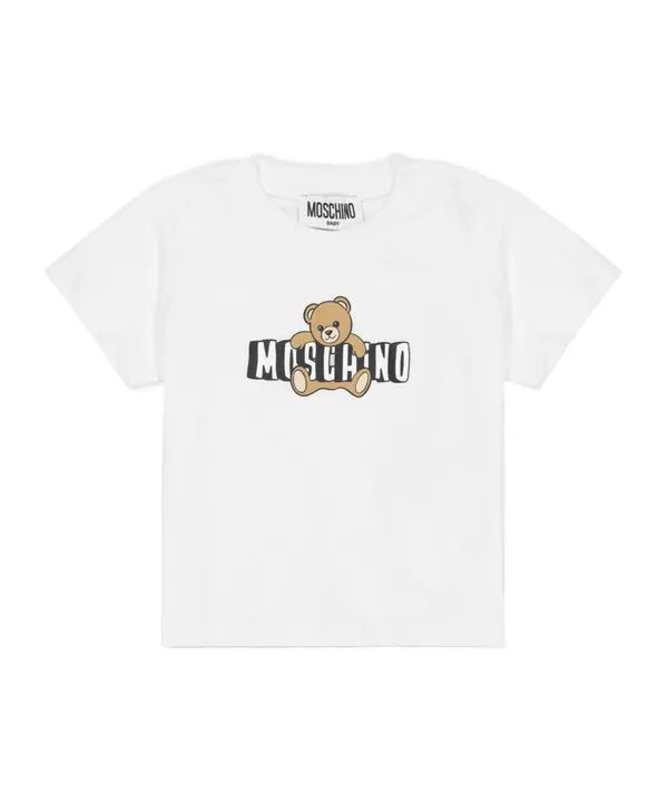 Moschino Crewneck T-shirt With Cartoon Bear Graphic - No