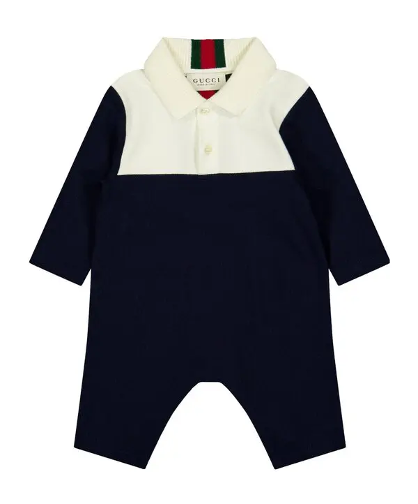 Gucci Longsleeve Baby Playsuit - Black