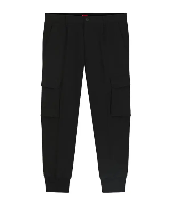 Hugo Boss Cargo Jogger Pants With Buttonzip Waist - Black