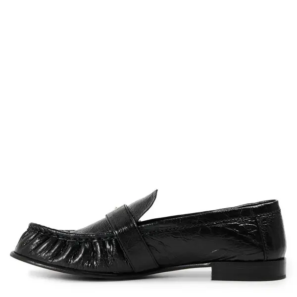 Miu Miu Crinkled Leather Loafers