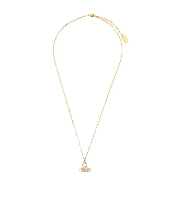 VIVIENNE WESTWOOD Fine Link Chain Necklace With Saturn Orb Pendant - No