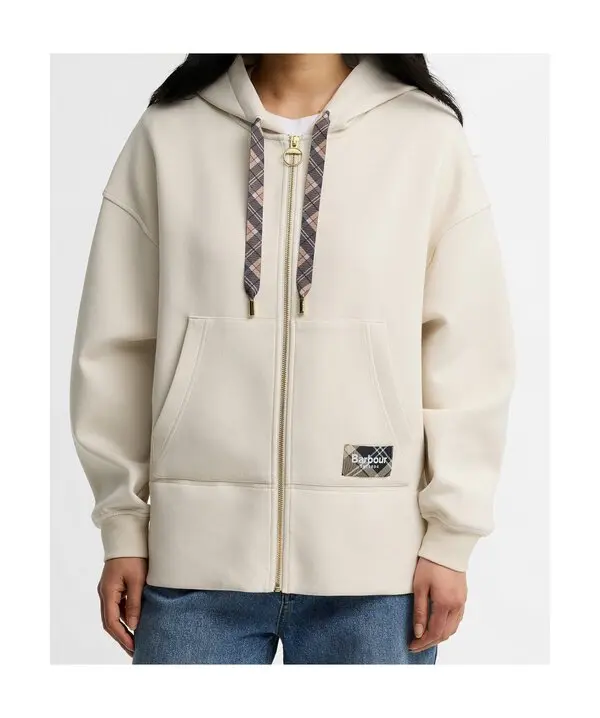 Barbour Plaid Detail Zip-up Hoodie