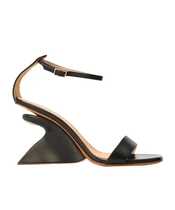 Off-White Minimalist High-heeled Sandals - Black