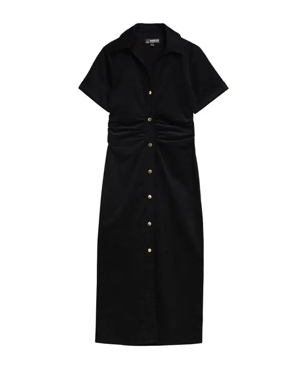 Barbour Collared Midi Dress - Black