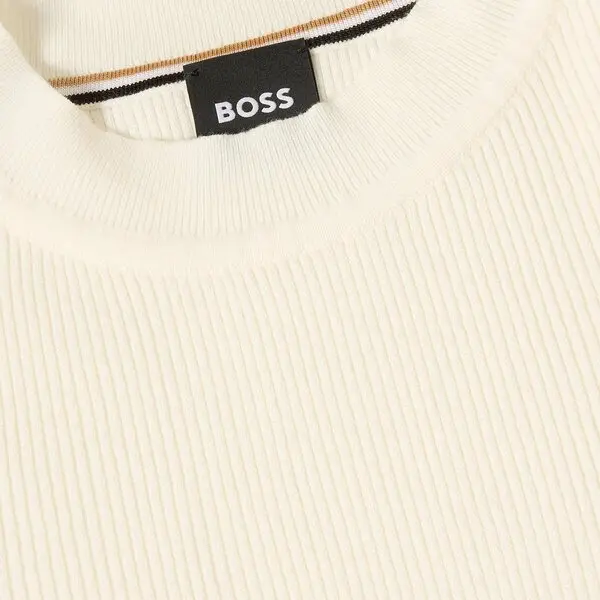 Hugo Boss Fitted Mockneck Longsleeve Knit Top