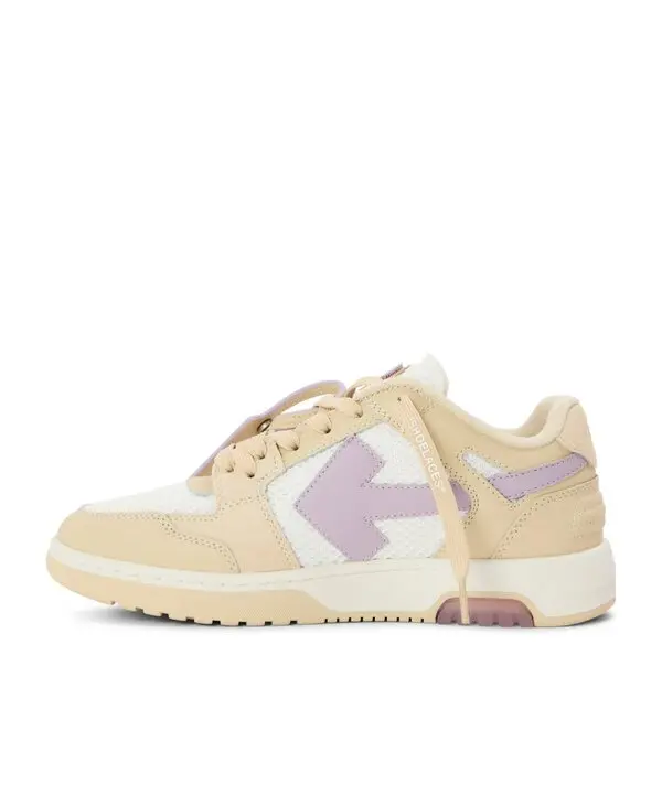 Off-White Mixed Material Lace-up Low Top Sneakers