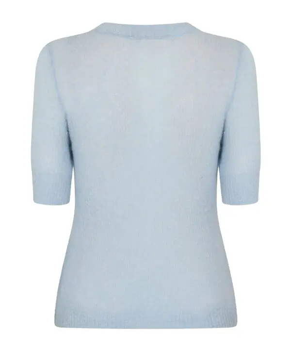 Hugo Boss Fitted Crewneck Midsleeve Knit Top