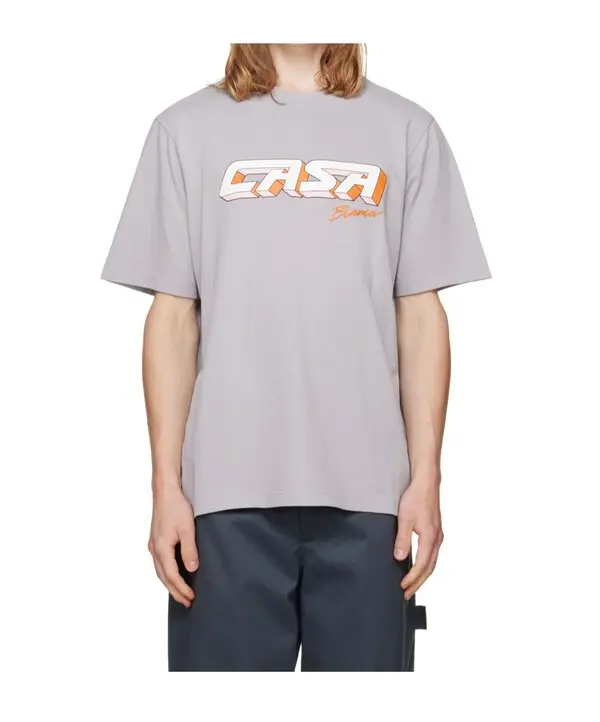 Casablanca 3d Graphic Print Shortsleeve Tshirt - Grey