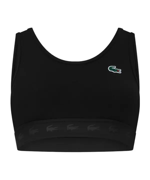 Lacoste Sleeveless Crop Top - Black