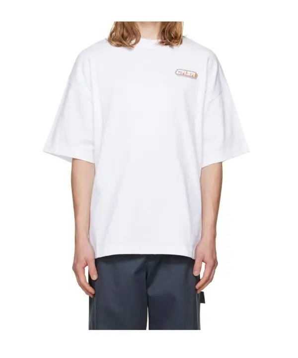 Casablanca Small Logo Print Oversized Tshirt - White