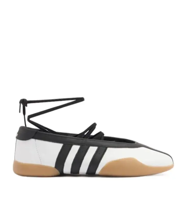 ADIDAS ORIGINALS Lace-up Ankle Tie Ballet Flats - Black