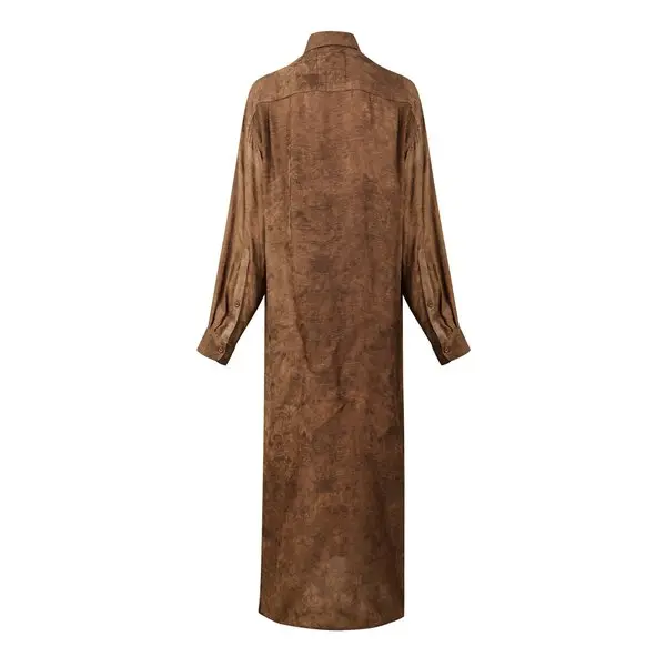 UMA WANG Long Sleeve Printed Shirt Dress