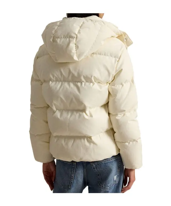 Polo Ralph Lauren Cream Cropped Puffer Jacket