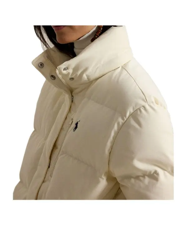 Polo Ralph Lauren Cream Cropped Puffer Jacket