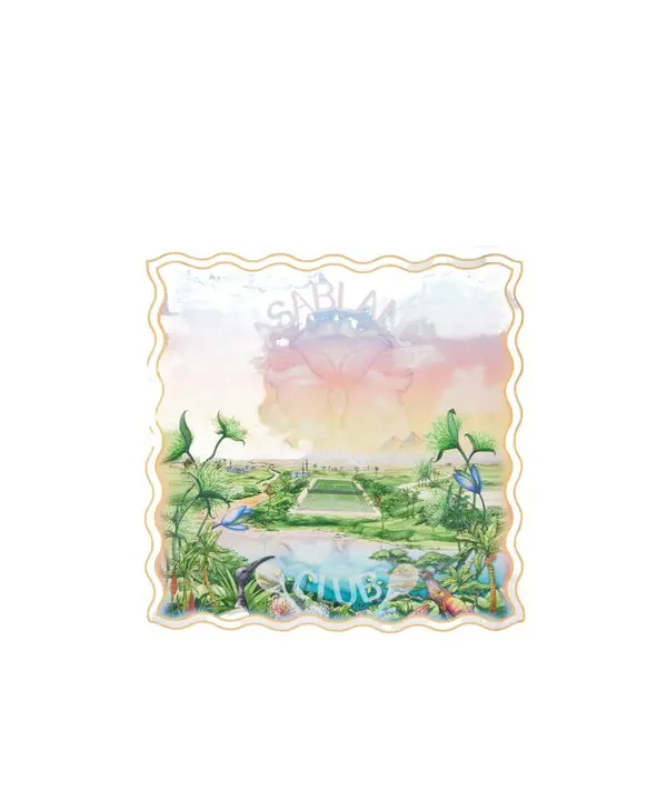 Casablanca Scenic Print Square Scarf - Multi-color