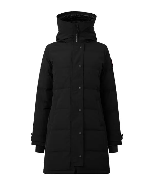 Canada Goose Tech Duck Down Mid-length Hooded Parka - Black