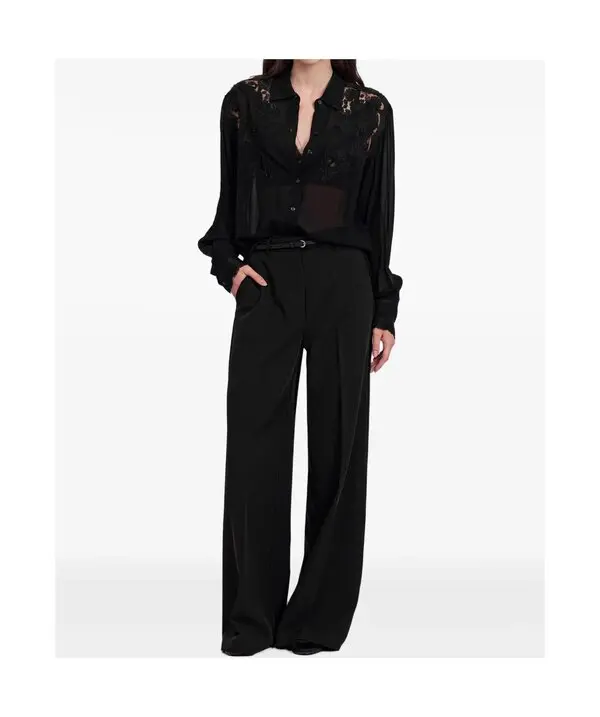 ERMANNO FIRENZE Wide-leg Pleated Casual Trousers