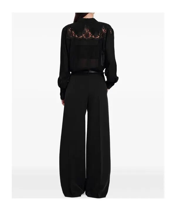 ERMANNO FIRENZE Wide-leg Pleated Casual Trousers