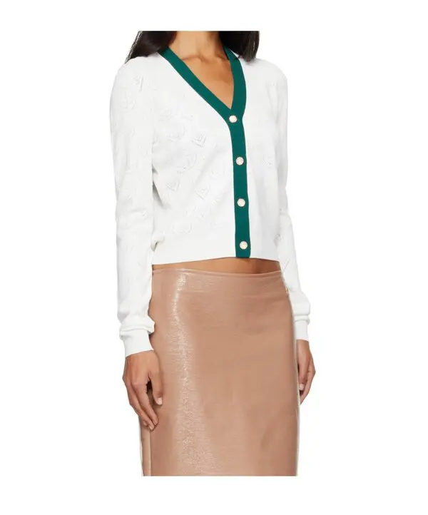Casablanca Knitted Mesh Cardigan