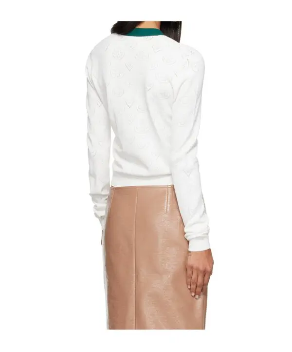Casablanca Knitted Mesh Cardigan