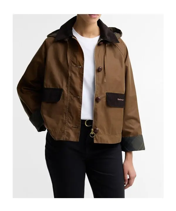 Barbour Cropped Hooded Jacket - No