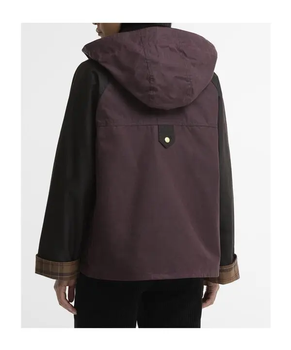 Barbour Twotoned Cropped Hooded Jacket