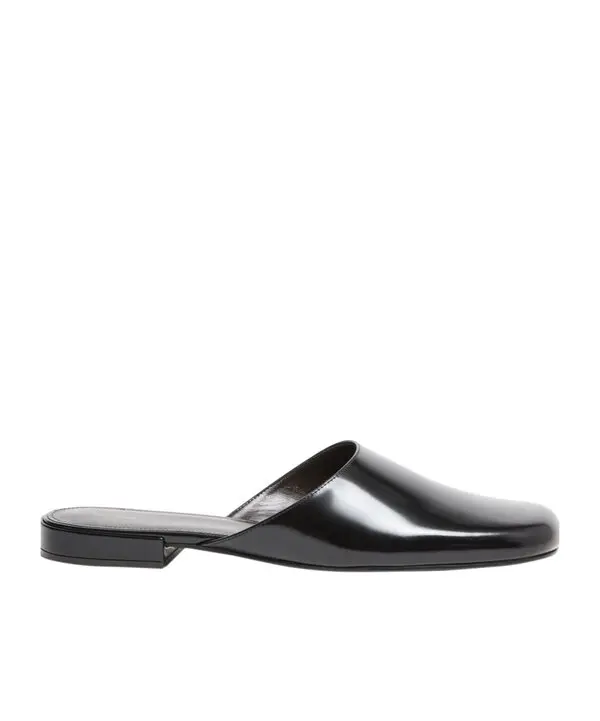 THE ROW Glossy Low Heel Mules