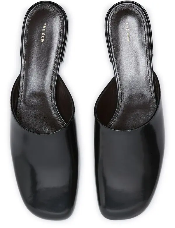 THE ROW Glossy Low Heel Mules