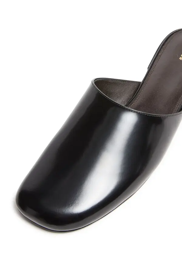 THE ROW Glossy Low Heel Mules