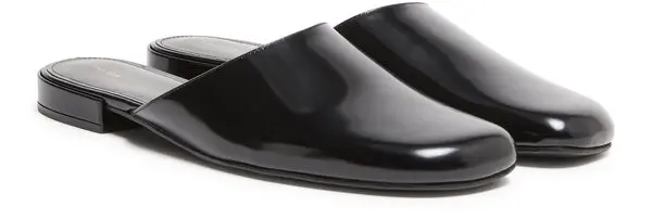 THE ROW Glossy Low Heel Mules