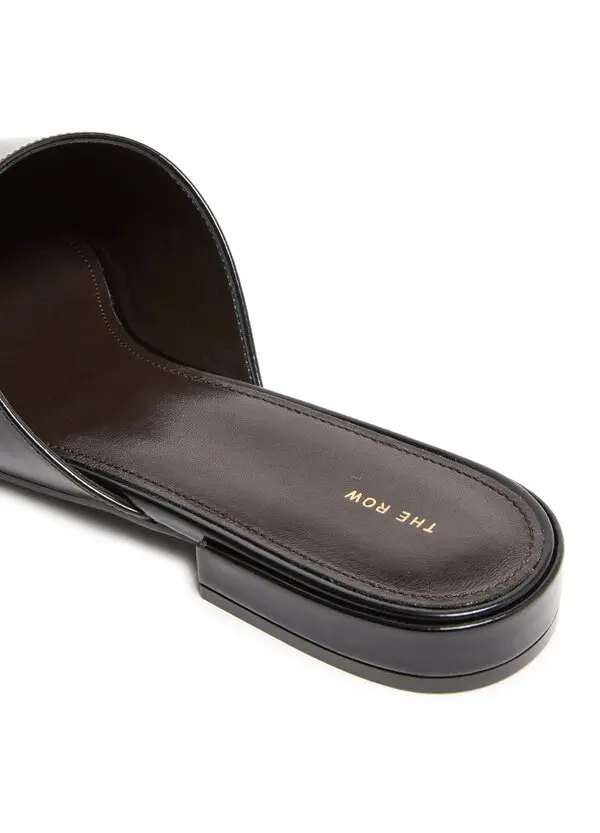 THE ROW Glossy Low Heel Mules