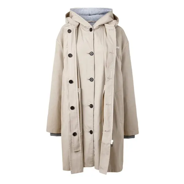 Miu Miu Midlength Hooded Parka Coat
