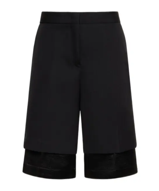 JIL SANDER High-waisted Shorts With Rolled Hem - Black