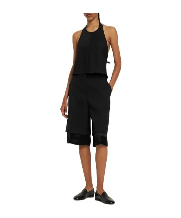 JIL SANDER High-waisted Shorts With Rolled Hem