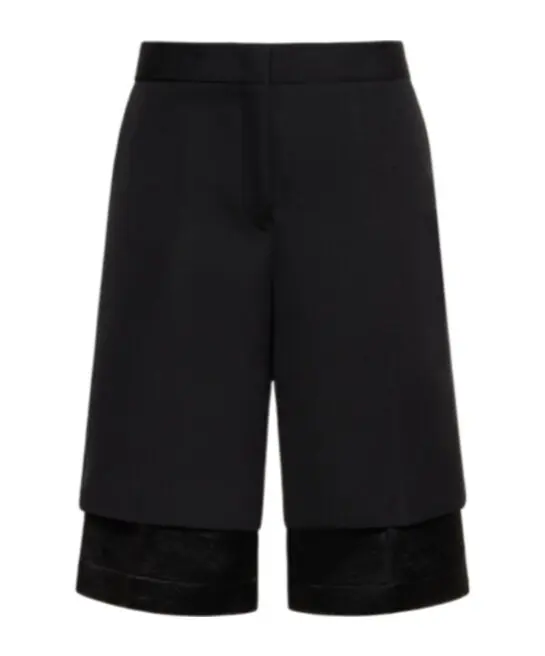 JIL SANDER High-waisted Wide-leg Shorts With Rolled Hem - Black