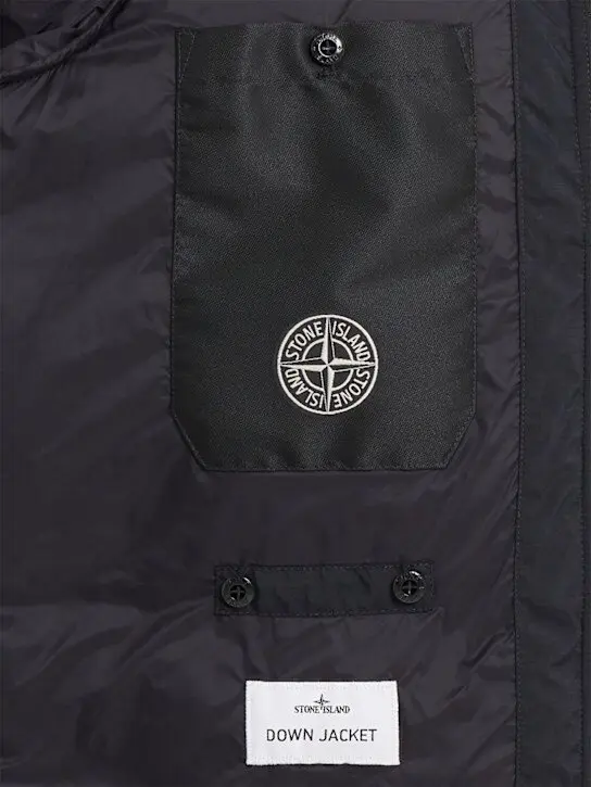 Stone Island Hooded Drawstring Down Jacket
