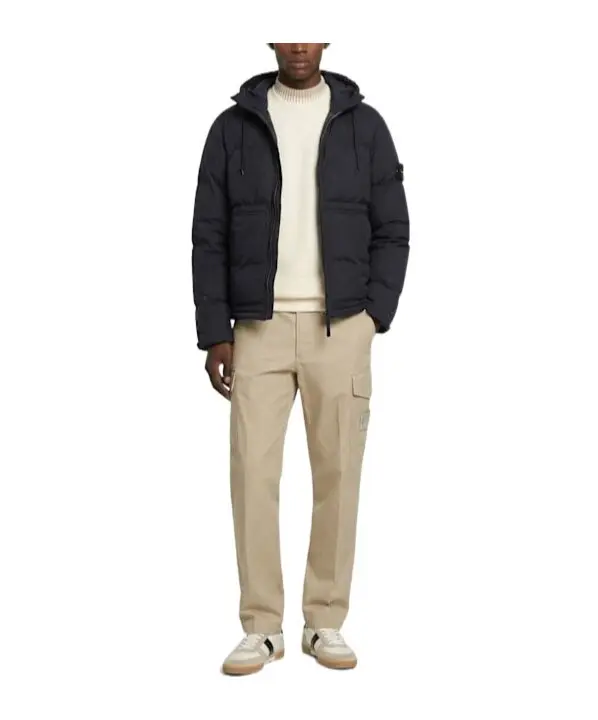 Stone Island Hooded Drawstring Down Jacket
