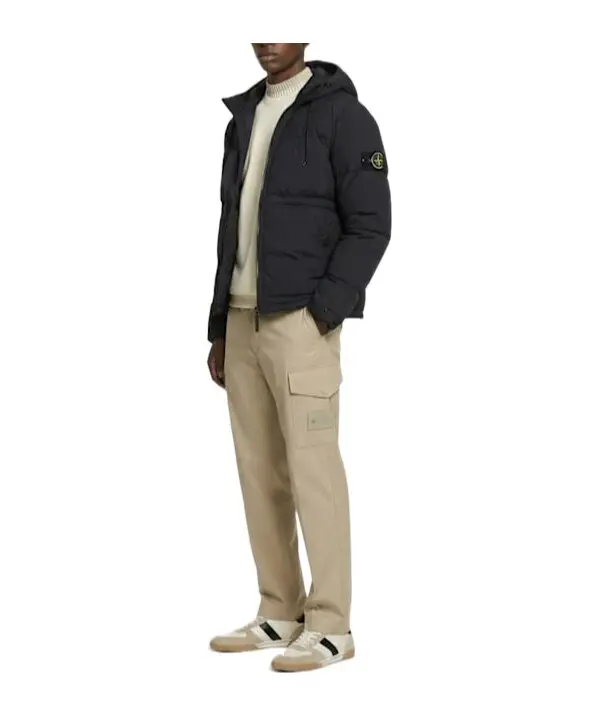 Stone Island Hooded Drawstring Down Jacket