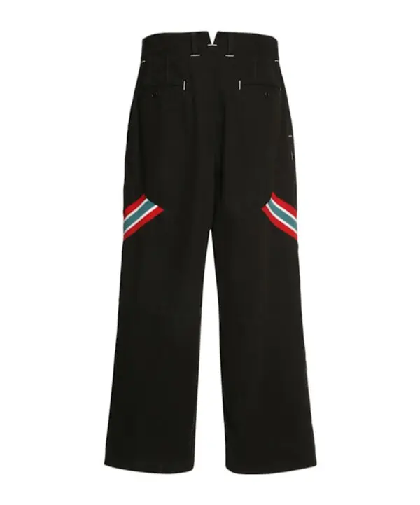 Incotex High Waist Quilted Detail Wide Leg Trousers
