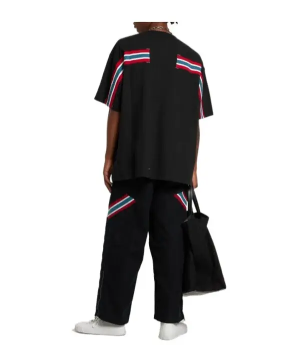 Incotex High Waist Quilted Detail Wide Leg Trousers