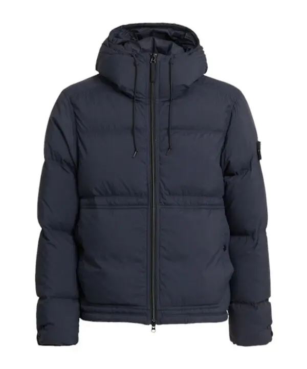 Stone Island Hooded Down Jacket - Black