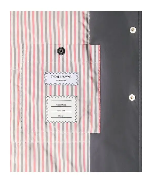 Thom Browne 4-bar Down-filled Overcoat - Grey
